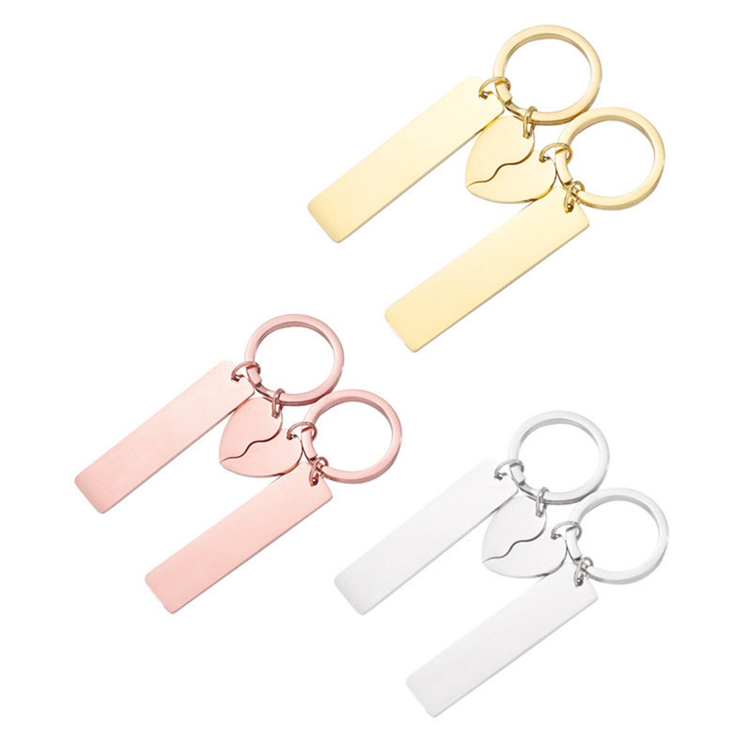 Engravable Bar Keychain Blank Stamping Discs-stainless Steel Mirror ...