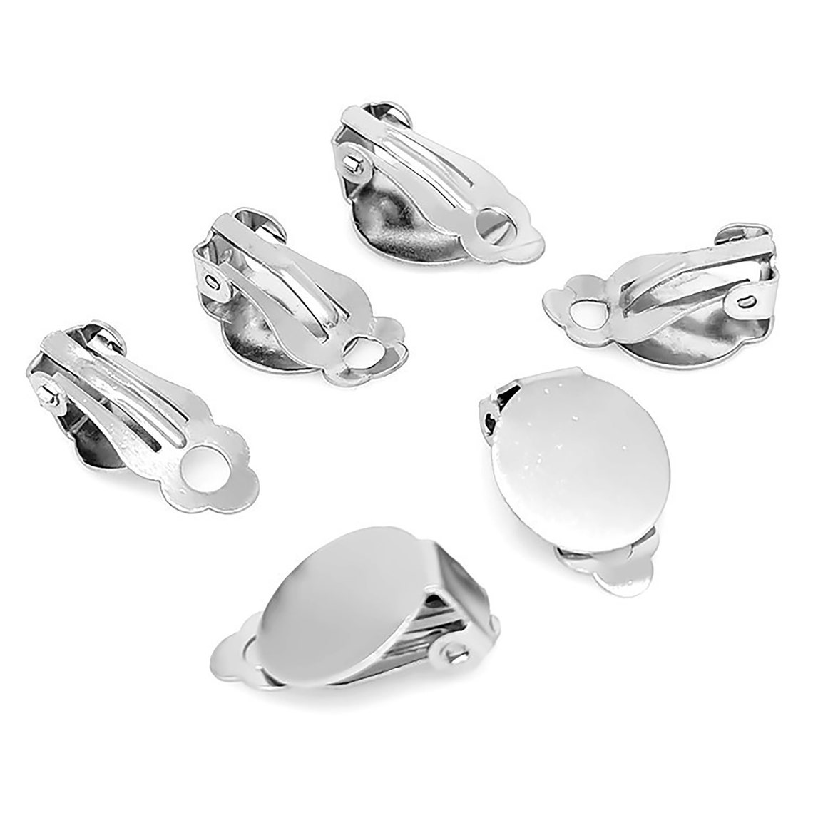 Earring Clips for Non Pierced Ears,stainless Steel Ear Clip Base ...