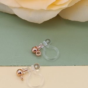 U Type Resin Invisible and Painless Earring Converter-change Earring ...