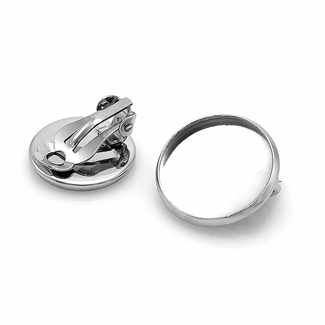 Earring Clips for Non Pierced Ears,stainless Steel Ear Clip Base ...