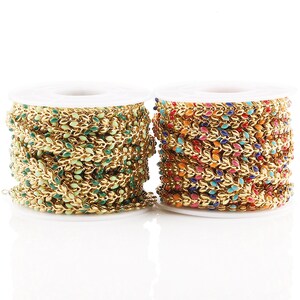 Enamel Coloured Ball Chain,304 Stainless Steel Coloured Foliage Bead ...