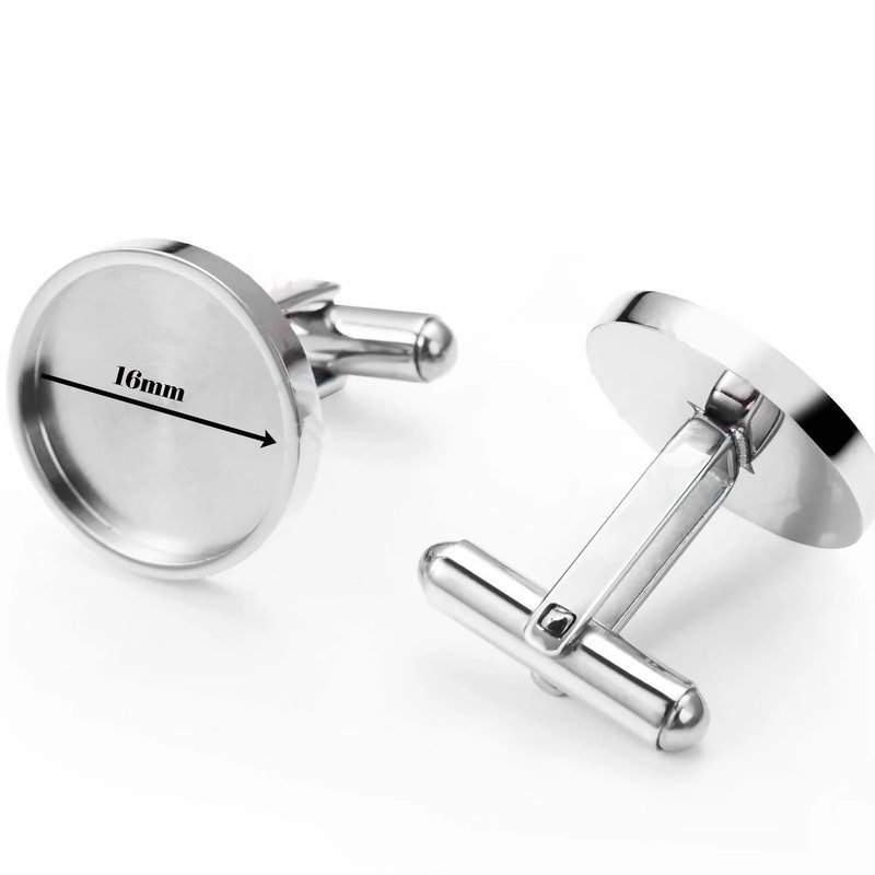 Silver Cufflinks Base - Etsy