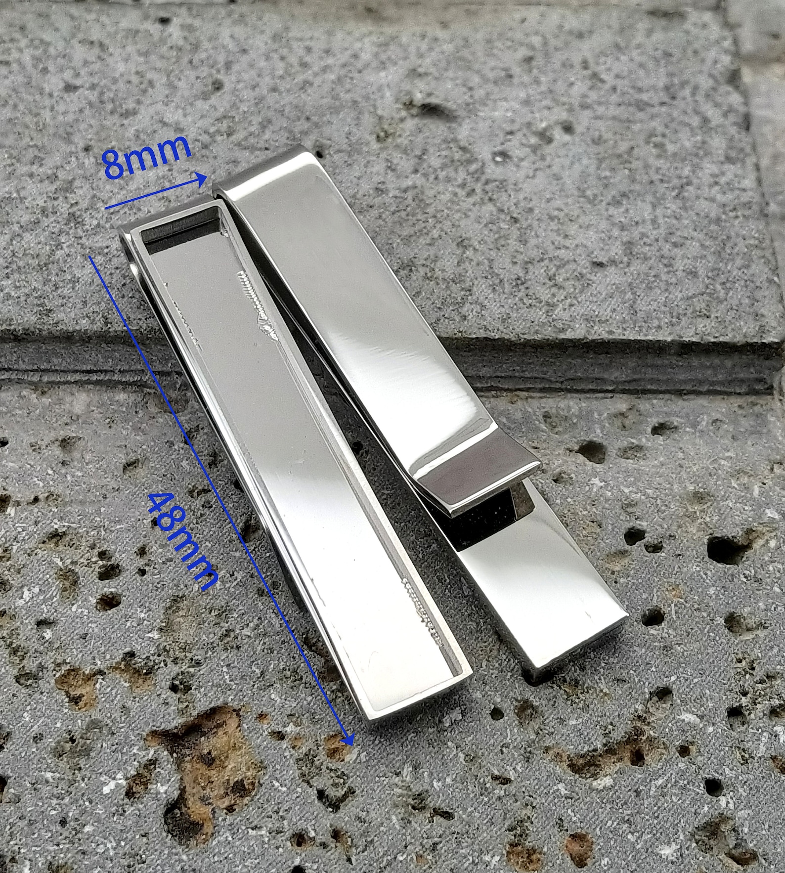 Tie Clip Bezel-titanium Steel Mirror Polishing Tie Tack|tie Clips Men ...