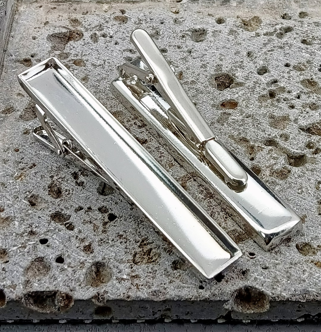 Tie Clips Silver,tie Clip Bezel|pure Copper Tie Tack|18k Vacuum Plating ...