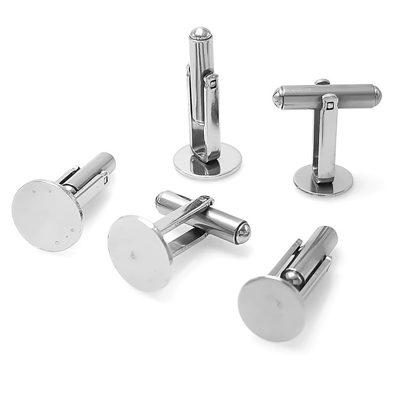 Stainless Steel 6mm 8mm 10mm 12mm 14mm 15mm Flat Pad French Cufflink ...