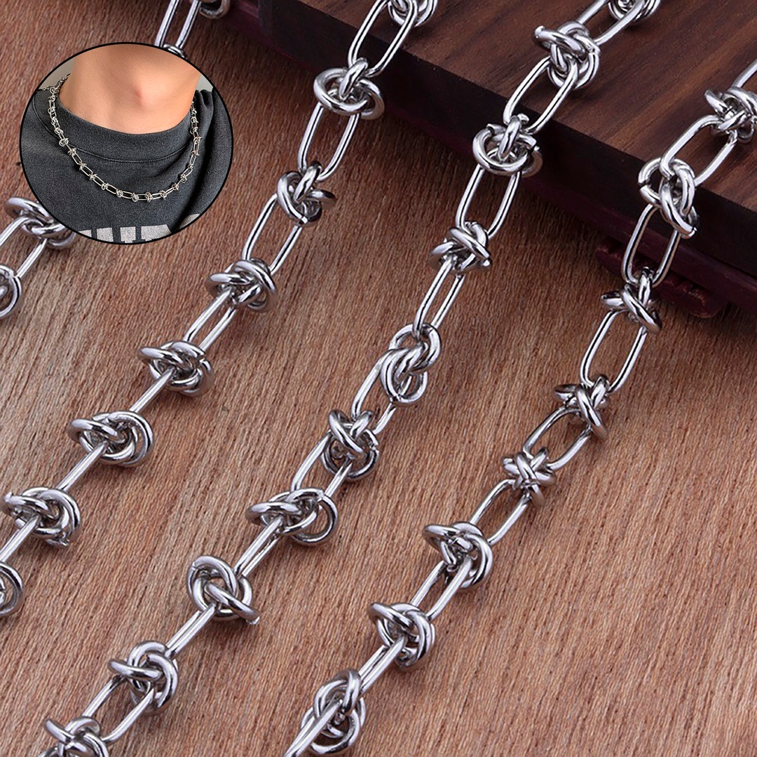 Permanent Jewelry Making Stainless Steel Barbed Wire Chain for Edgy DIY ...