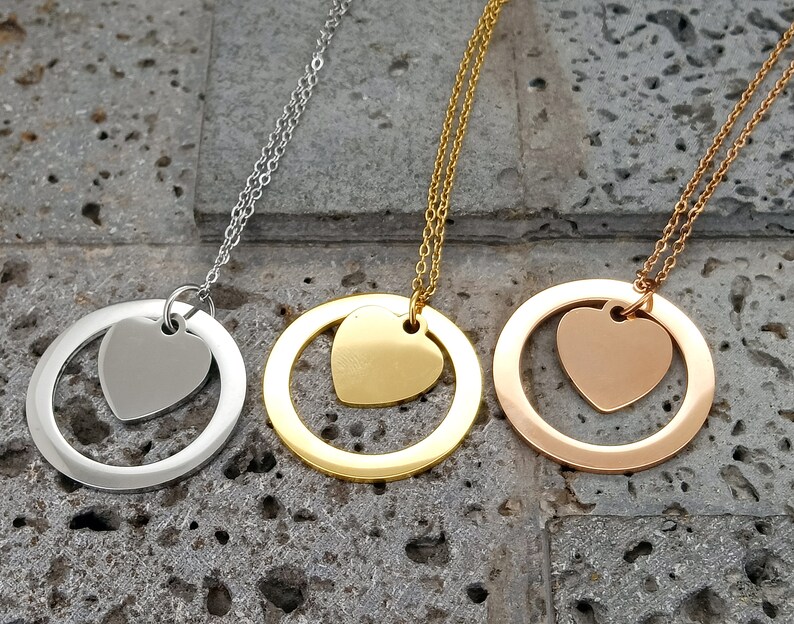 Engravable Necklace, Blank Charms With 45cm Chain|304 Stainless Steel ...