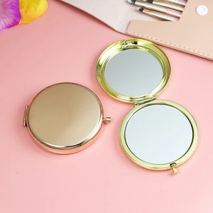 Personalized Mirror,engraved Compact Mirror Blank,round Blank Pocket ...