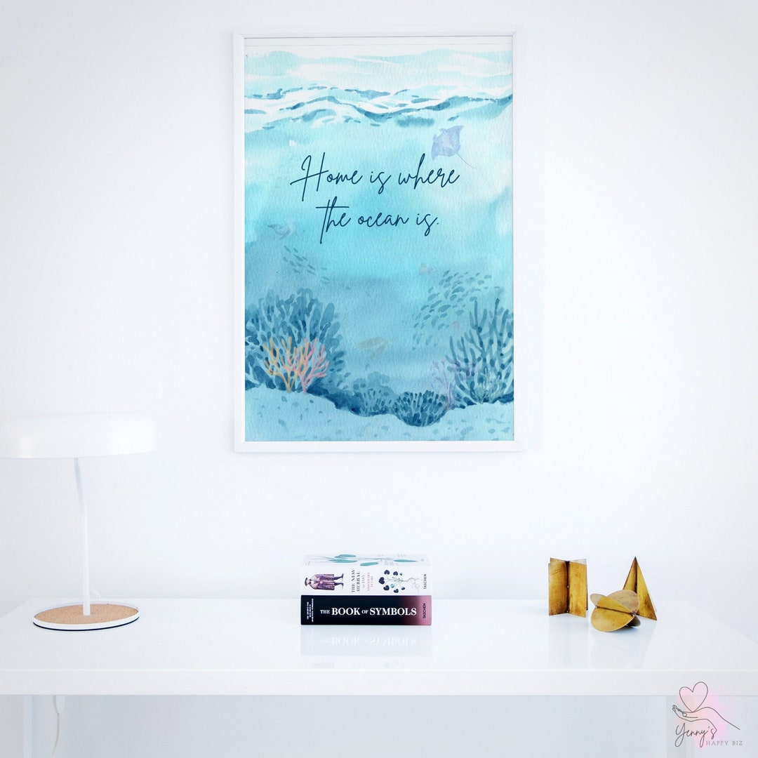 Wall Art Printable Underwater Ocean Poster, Ocean Wall Decor, Ocean ...