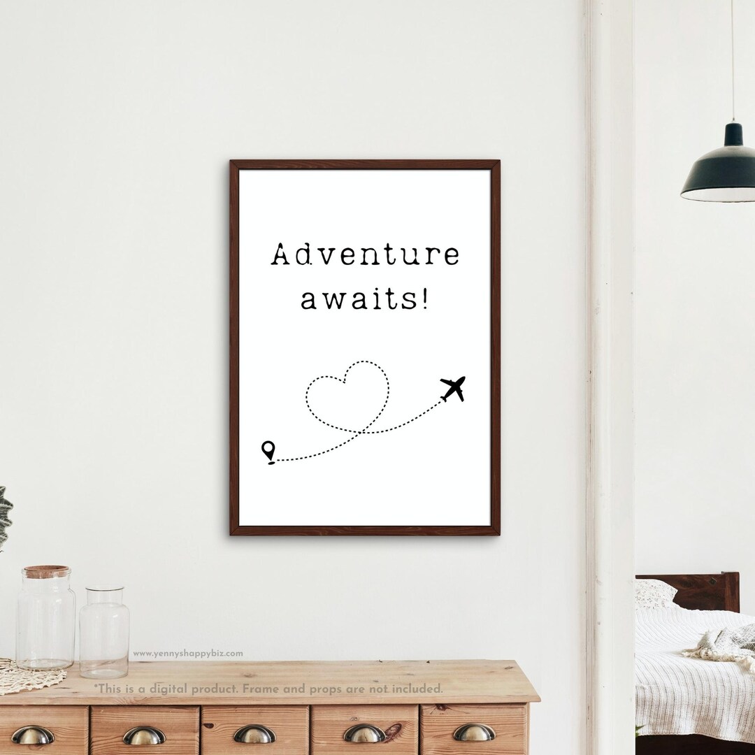 Adventure Poster Adventure Awaits Affirmation Printable - Etsy
