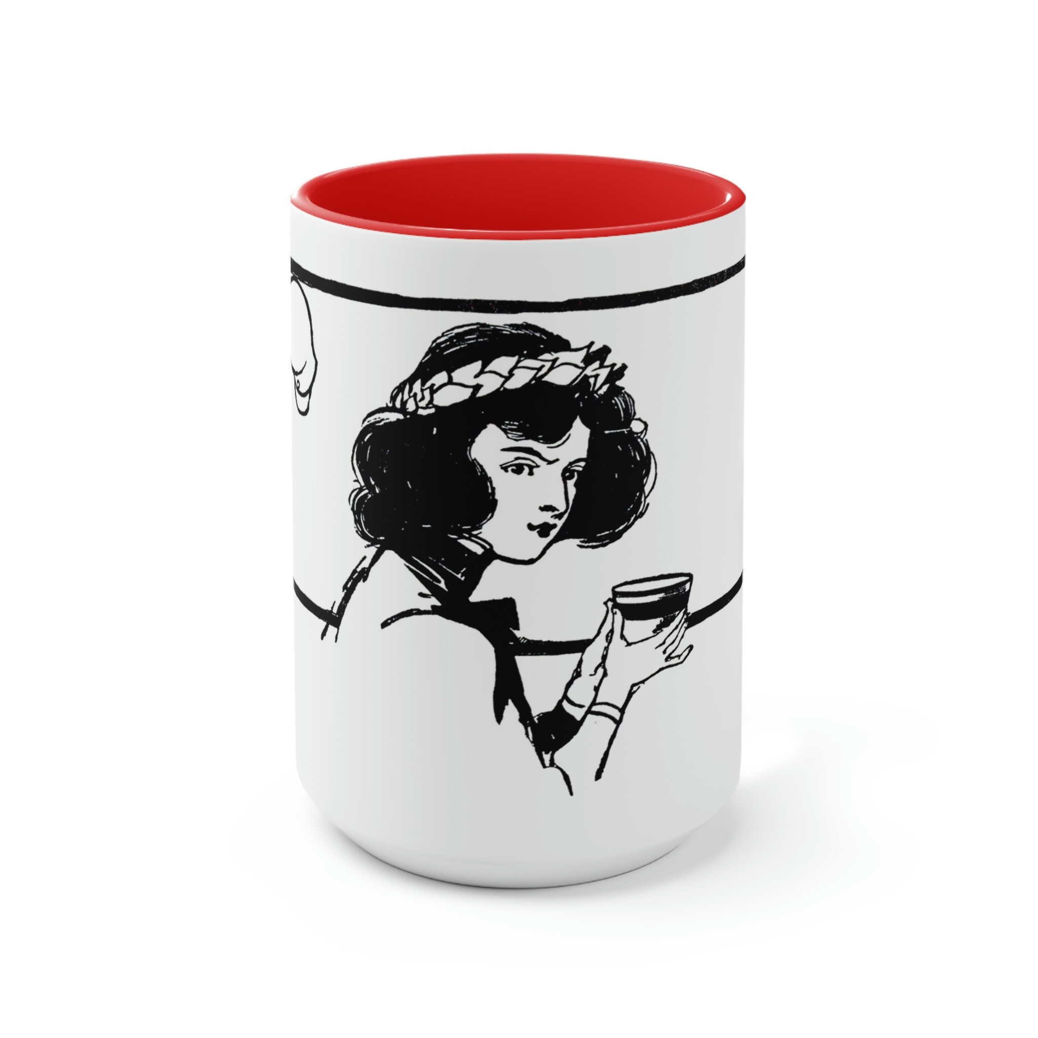General Jinjur Illustrated by John R. Neill Two-tone Coffee Mugs, 15oz ...