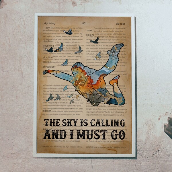 Skydiving Poster - Etsy