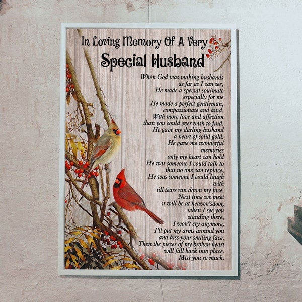 In Loving Memory of a Special Husband - Etsy