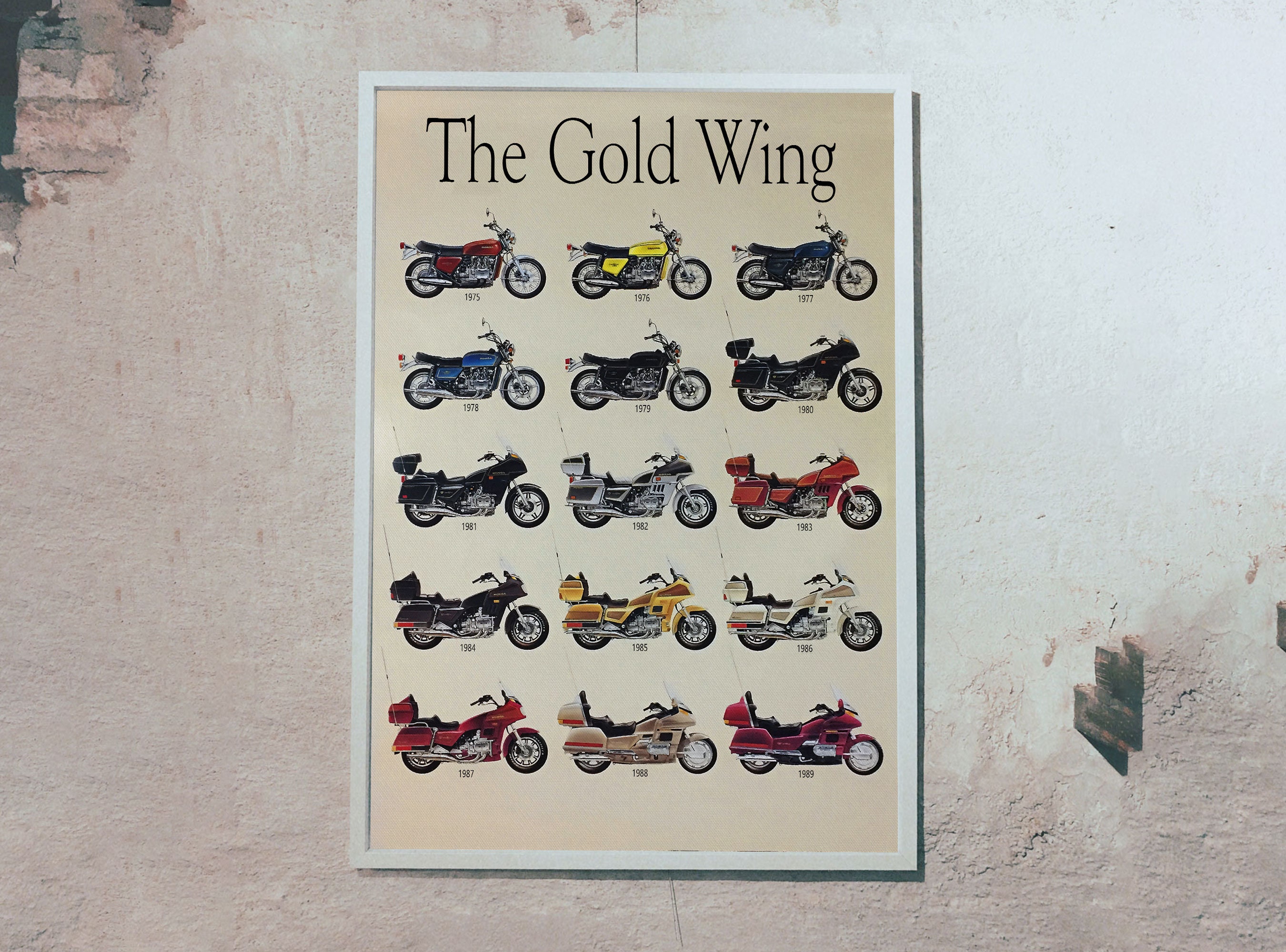 The Goldwing Poster, Motorcycle Canvas Print, Honda Goldwing Wall Decor ...