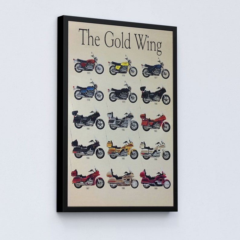 The Goldwing Poster, Motorcycle Canvas Print, Honda Goldwing Wall Decor ...