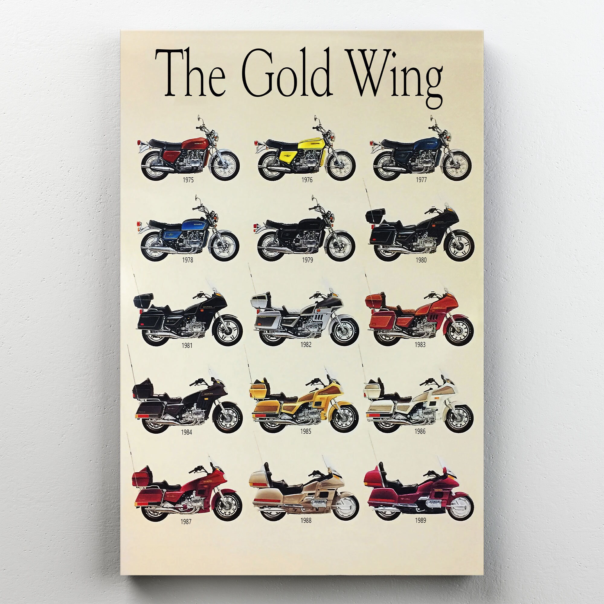 The Goldwing Poster, Motorcycle Canvas Print, Honda Goldwing Wall Decor ...