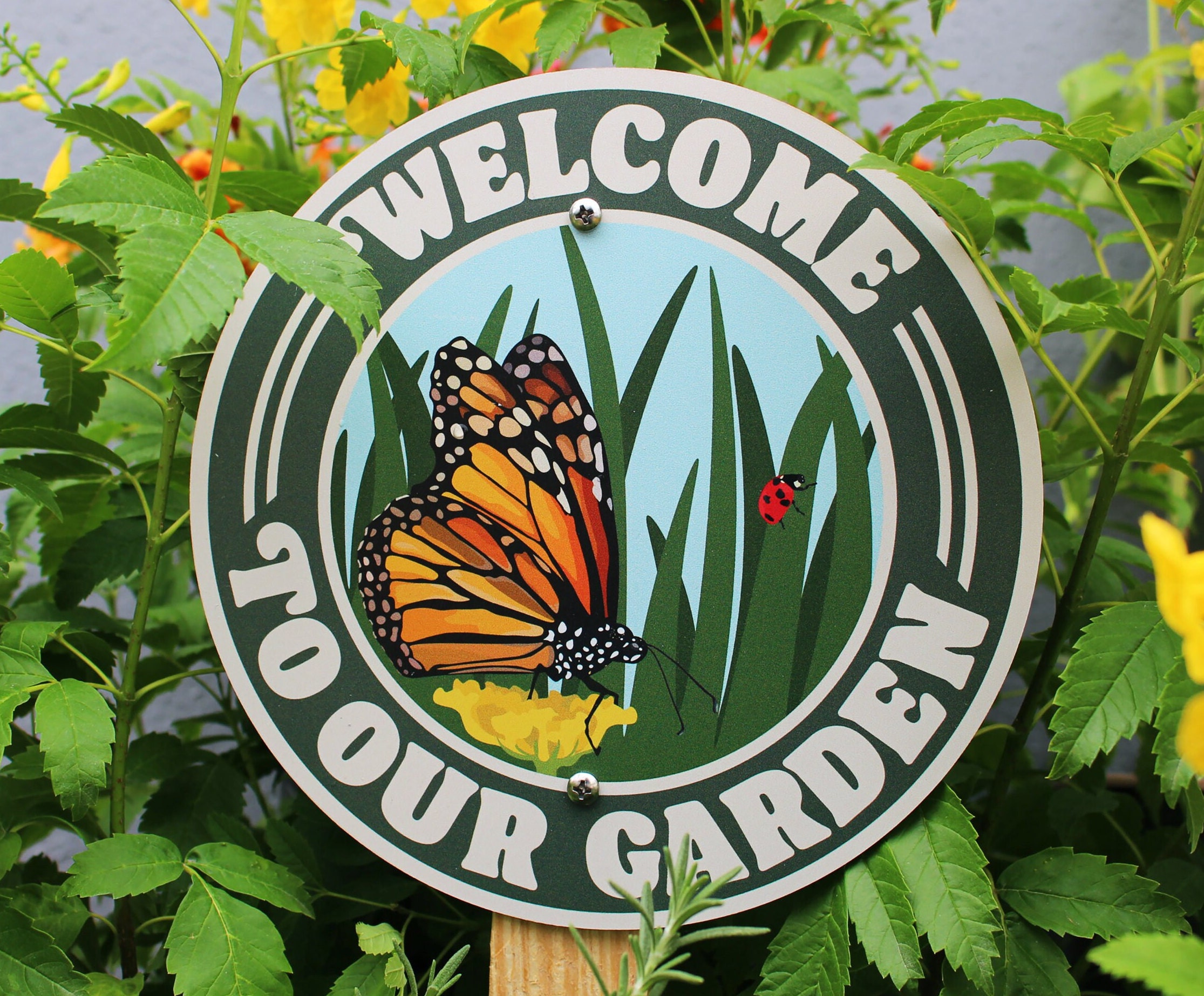 Monarch Garden Sign Welcome Garden Sign Victory Garden - Etsy
