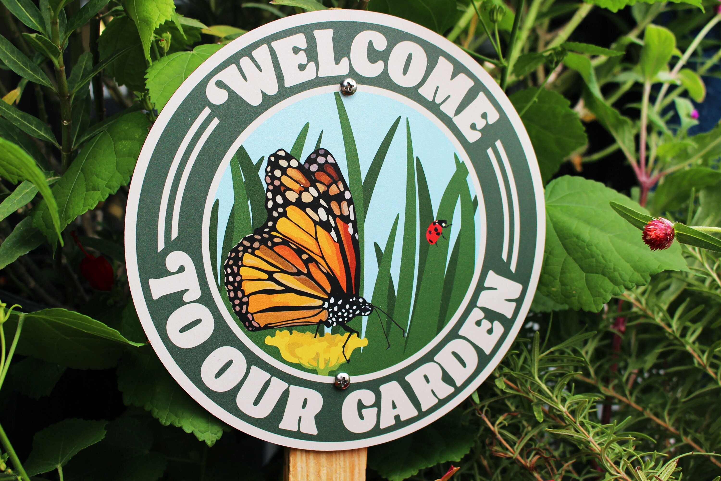 Monarch Garden Sign Welcome Garden Sign Victory Garden - Etsy