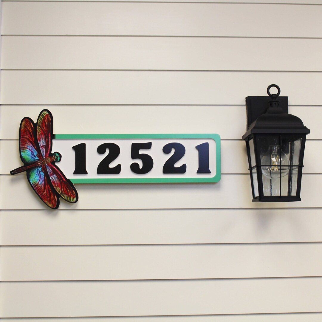 Dragonfly Address Sign Bug & Insect Friendly Modern House - Etsy