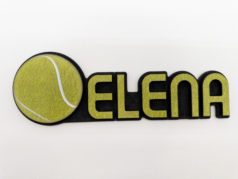 Custom Desktop Nameplate With Tennis Ball Theme, Personalized Plaque ...