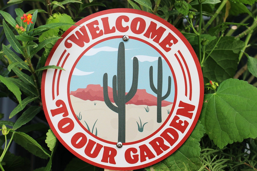 Desert Garden Sign | Welcome Garden Sign | Victory Garden - Etsy