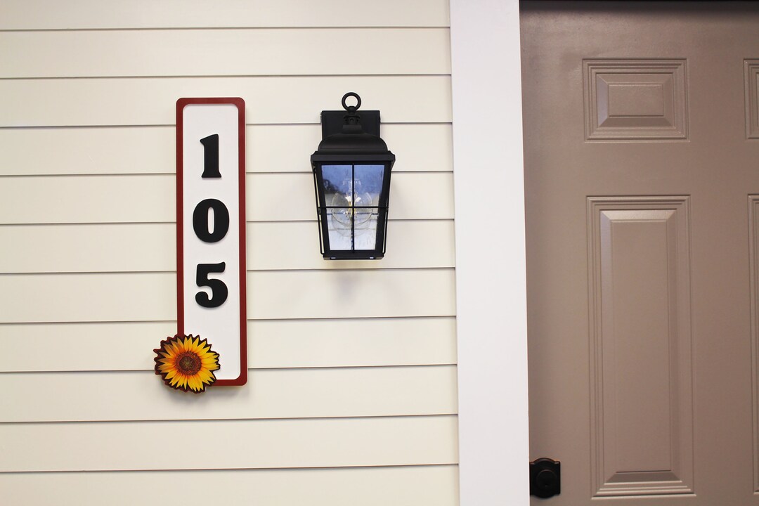 Sunflower Address Sign, Sunflower Address Sign for House, House Numbers ...