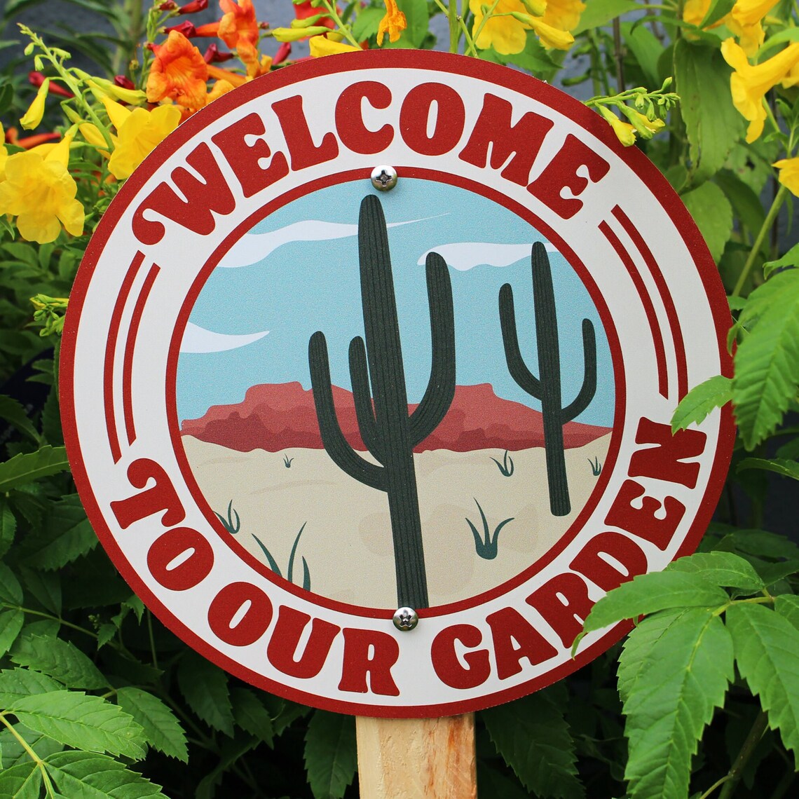 Desert Garden Sign | Welcome Garden Sign | Victory Garden - Etsy