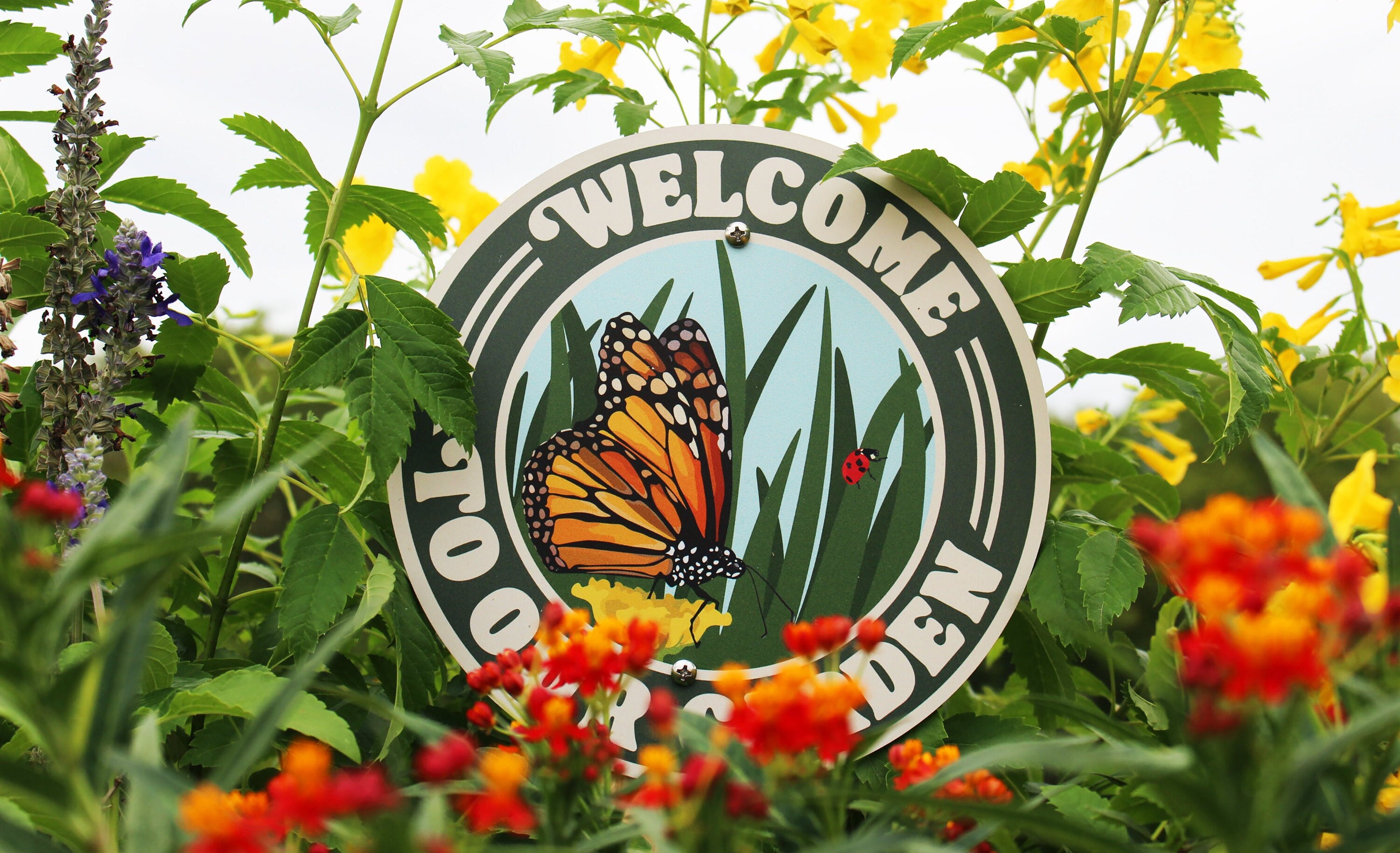 Monarch Garden Sign Welcome Garden Sign Victory Garden - Etsy