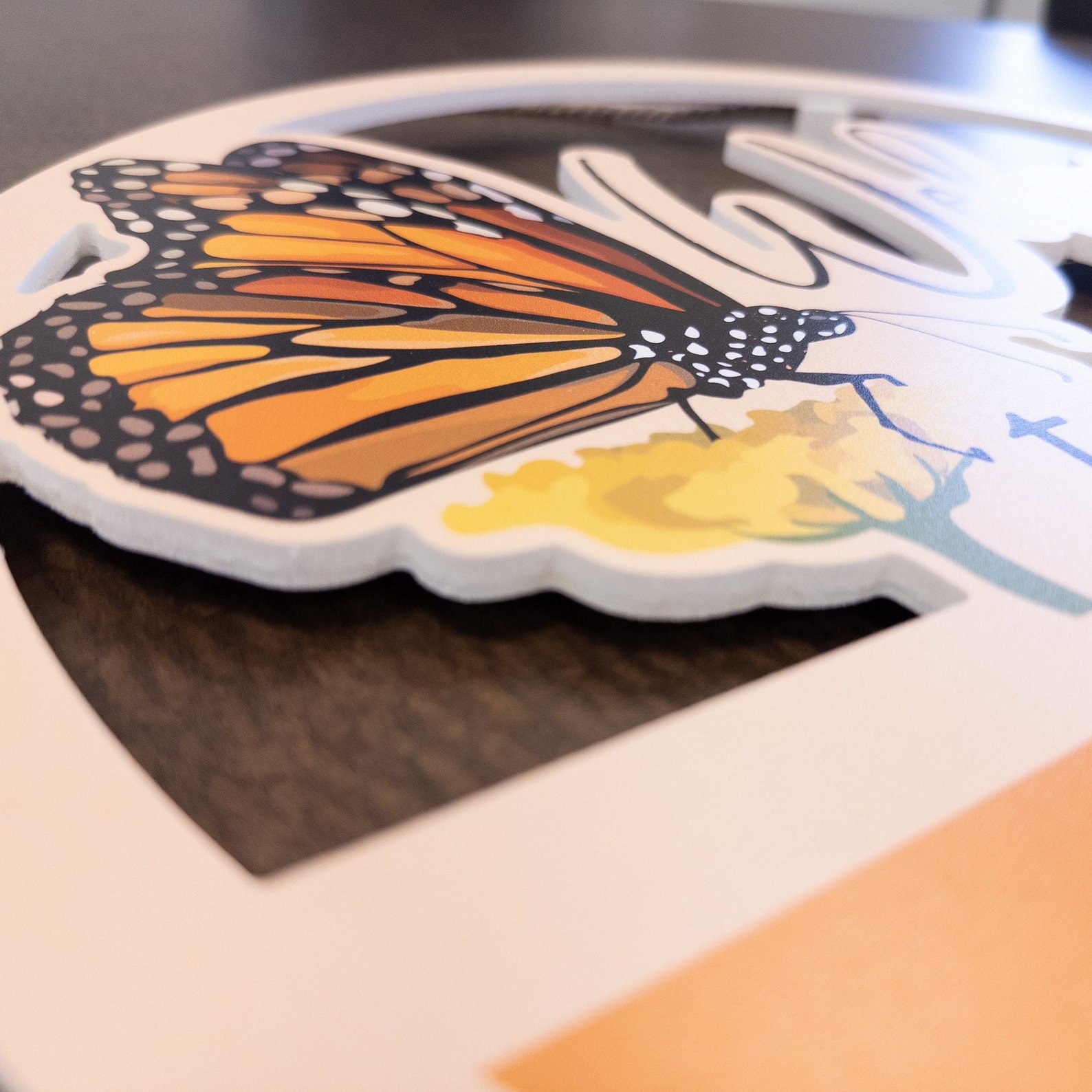 Monarch Butterfly Wreath | Welcome Door Hanger for Porch | Front Door ...