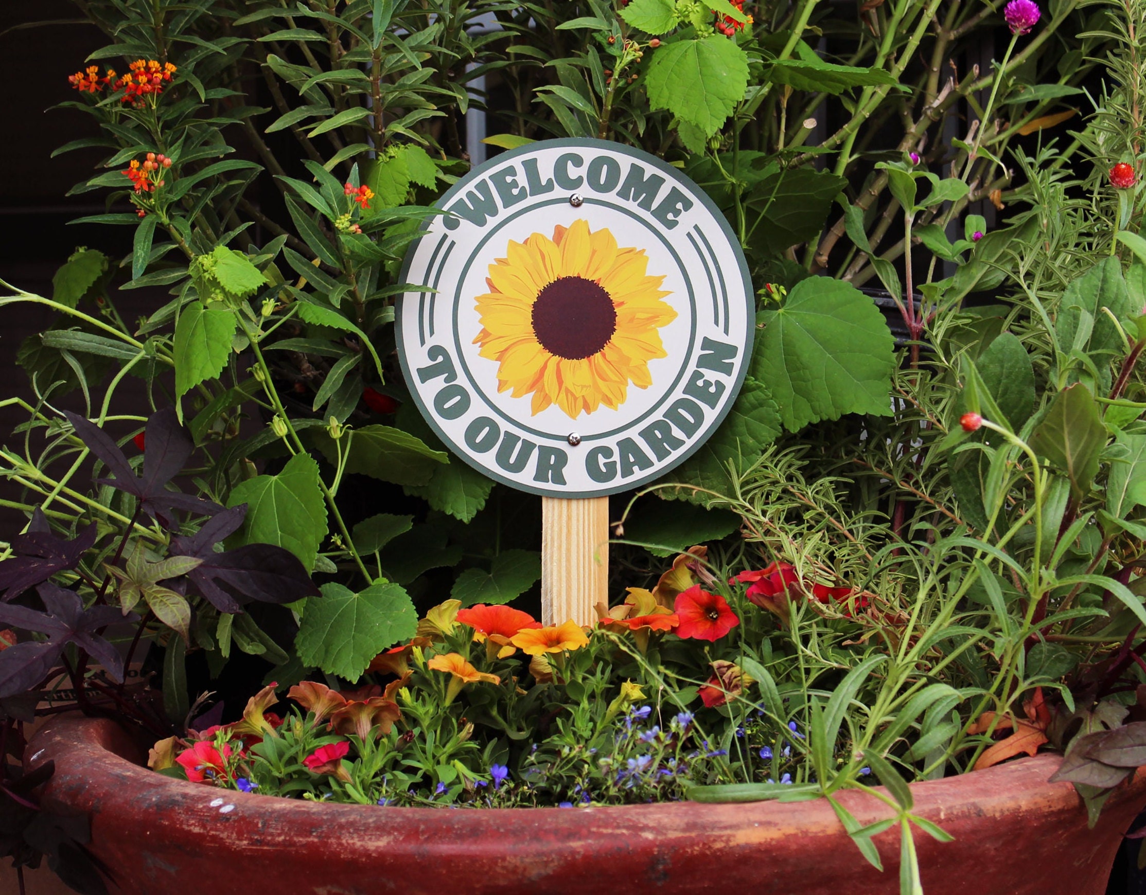 Sunflower Garden Sign | Welcome Garden Sign | Victory Garden - Etsy