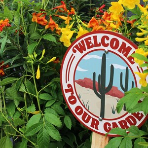 Desert Garden Sign | Welcome Garden Sign | Victory Garden - Etsy