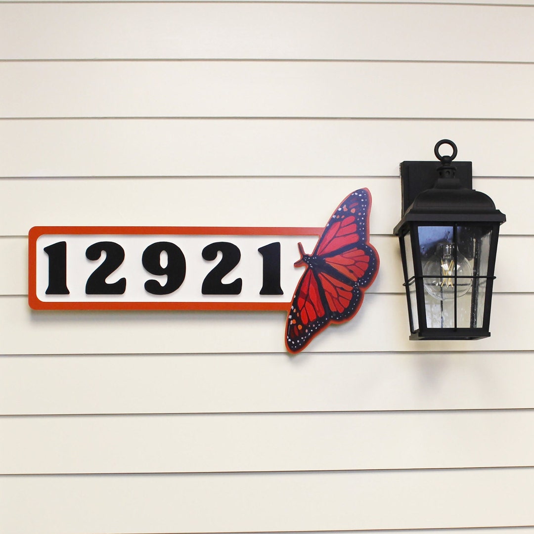 Monarch Butterfly Address Sign Monarch Address Sign Butterfly - Etsy