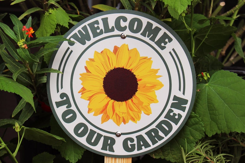 Sunflower Garden Sign | Welcome Garden Sign | Victory Garden - Etsy