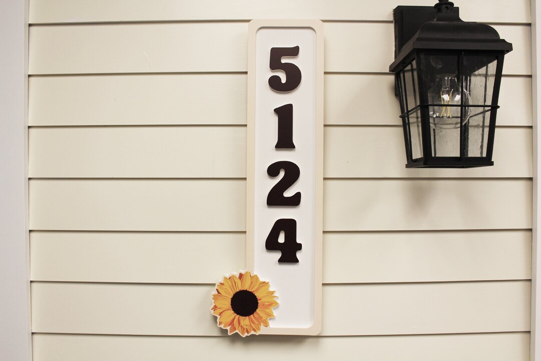 Sunflower Address Sign Sunflower Address Sign for House - Etsy