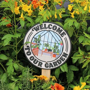 Greenhouse Garden Sign | Welcome Garden Sign | Victory Garden - Etsy