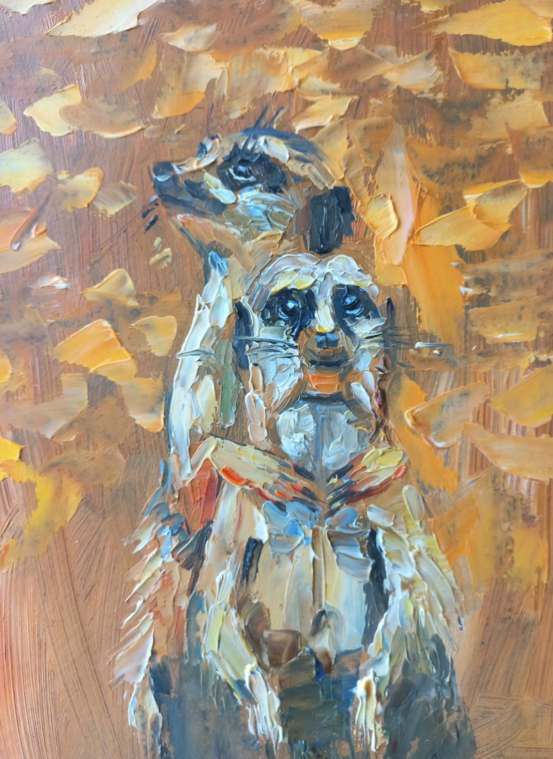 Meerkat Painting Original Art African Animal Painting Cute Animal Wall ...