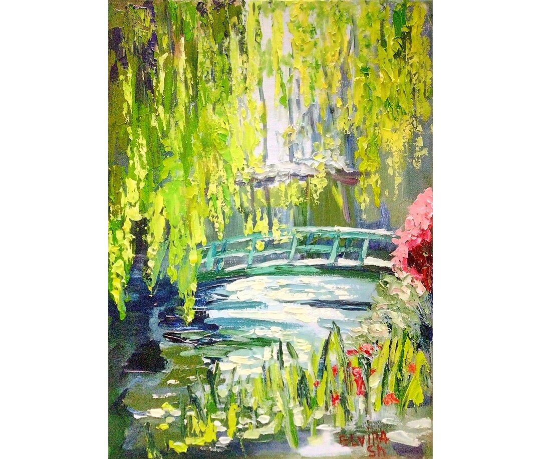 Bridge Claude Monet Painting Original Art Canvas Oil Painting 12/16 ...