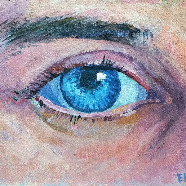 Eye Portrait Painting - Etsy