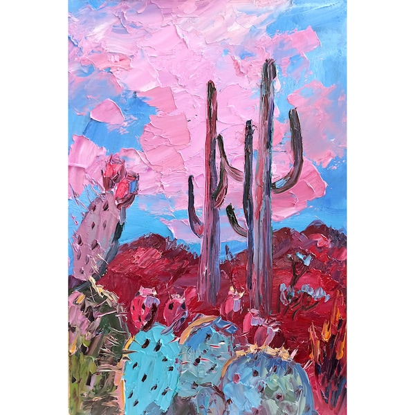 Cactus Painting - Etsy