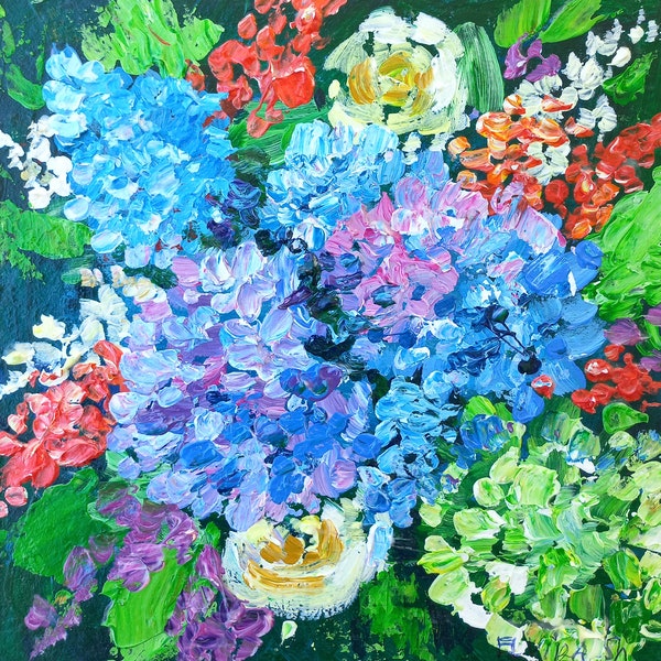 Hydrangea Painting - Etsy