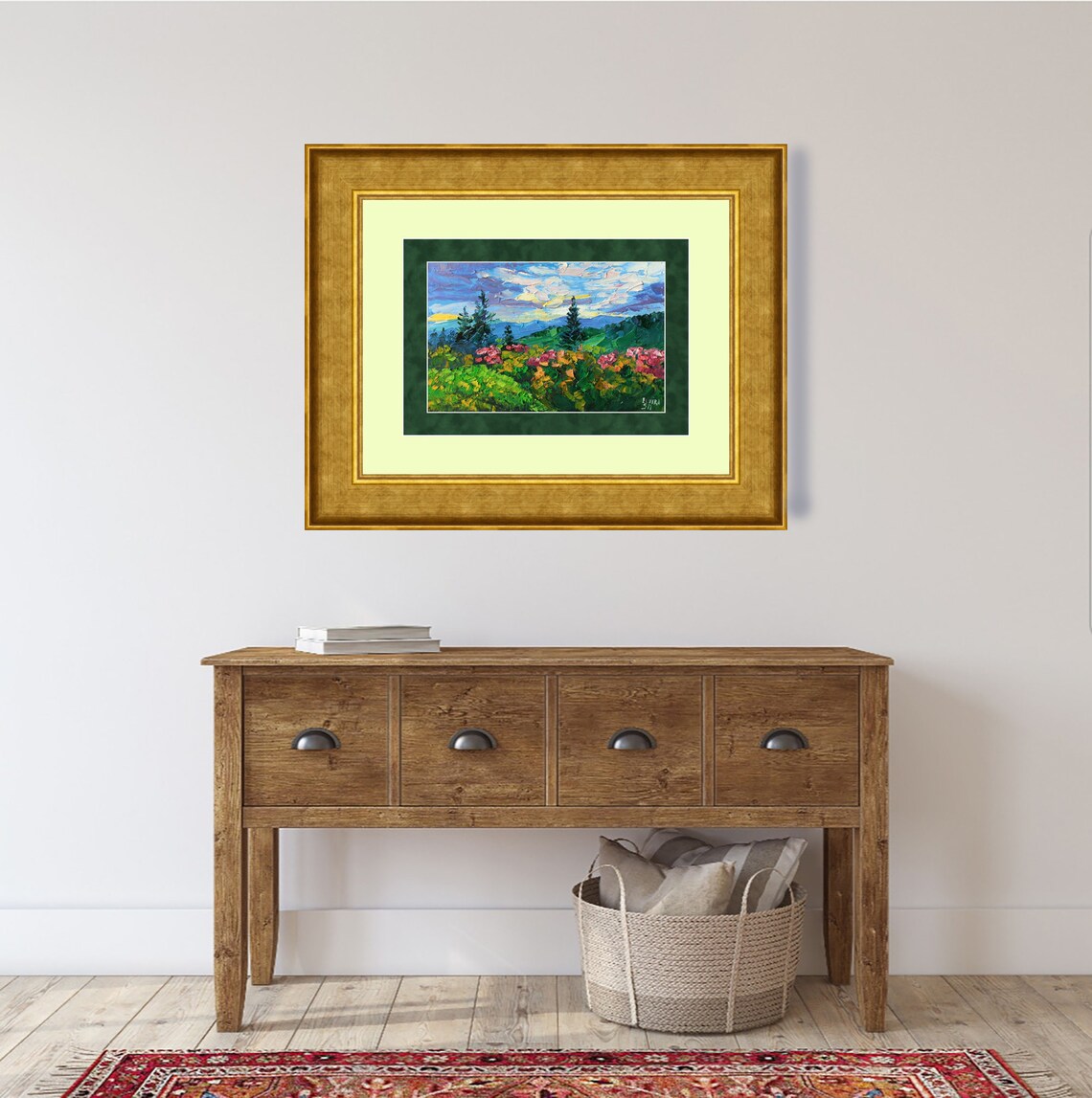 Smoky Mountains Original Art Carolina Original Painting Great Smoky Art 8/12 Inches by ...