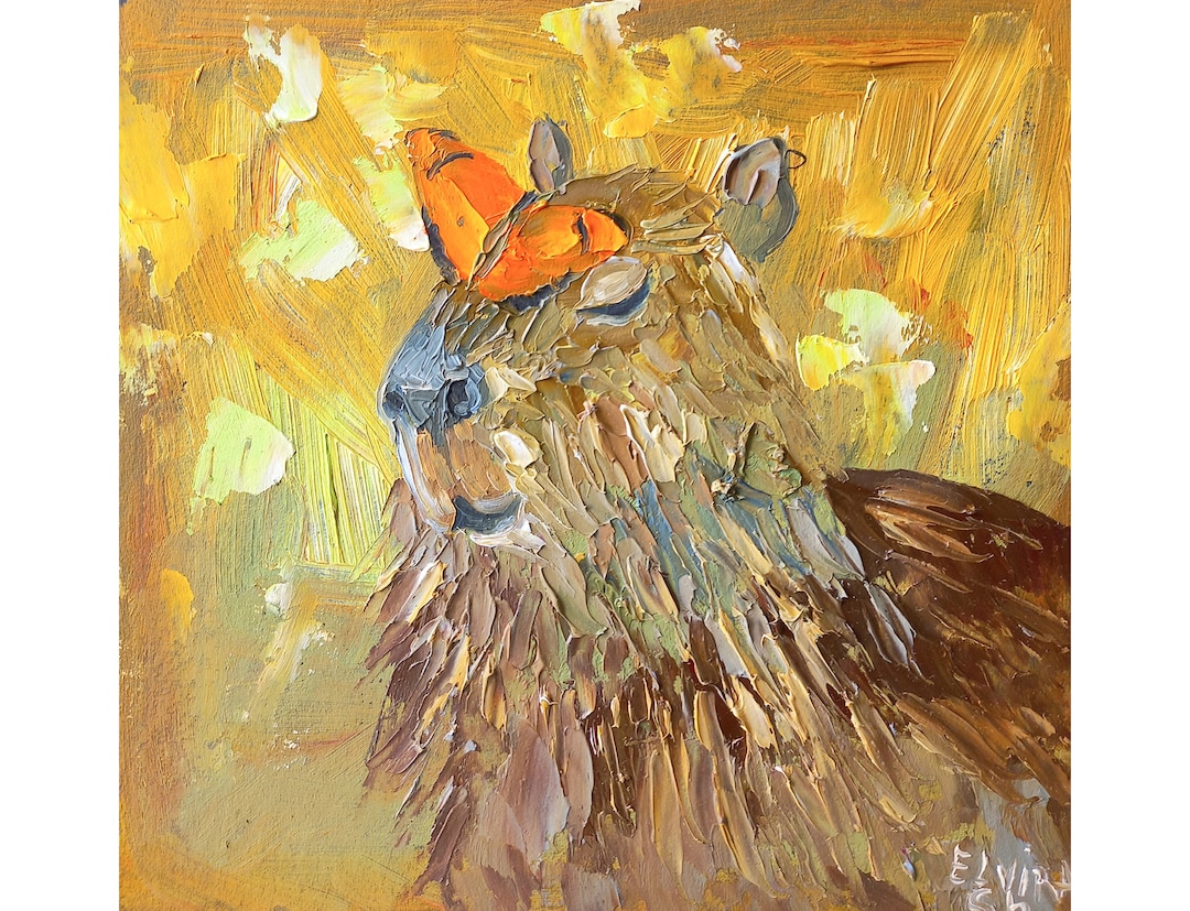 Capybara Animal Painting Original Art Wildlife Animal Painting Small ...