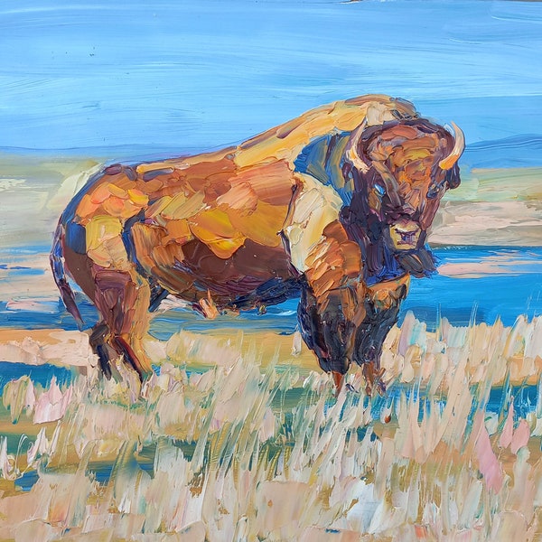 Buffalo Original Oil Painting - Etsy