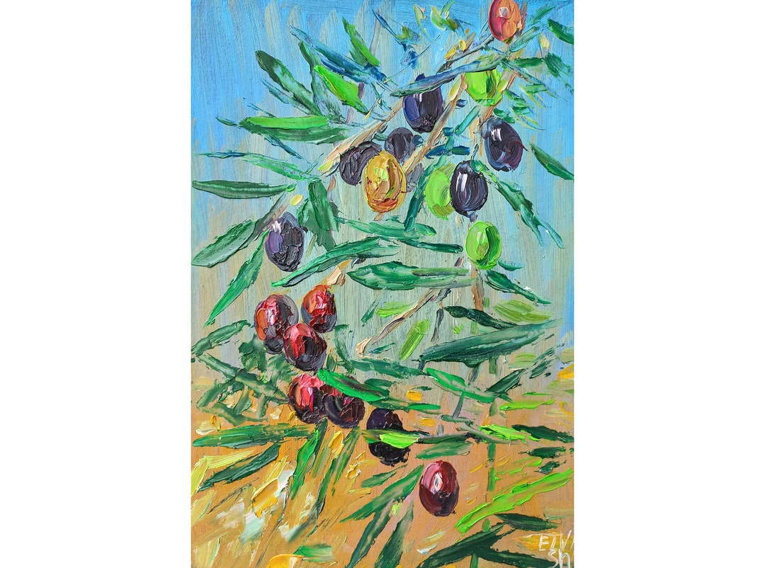Olive Painting Original Art Tree Painting Italy Wall Art 8/12 Inches by ...