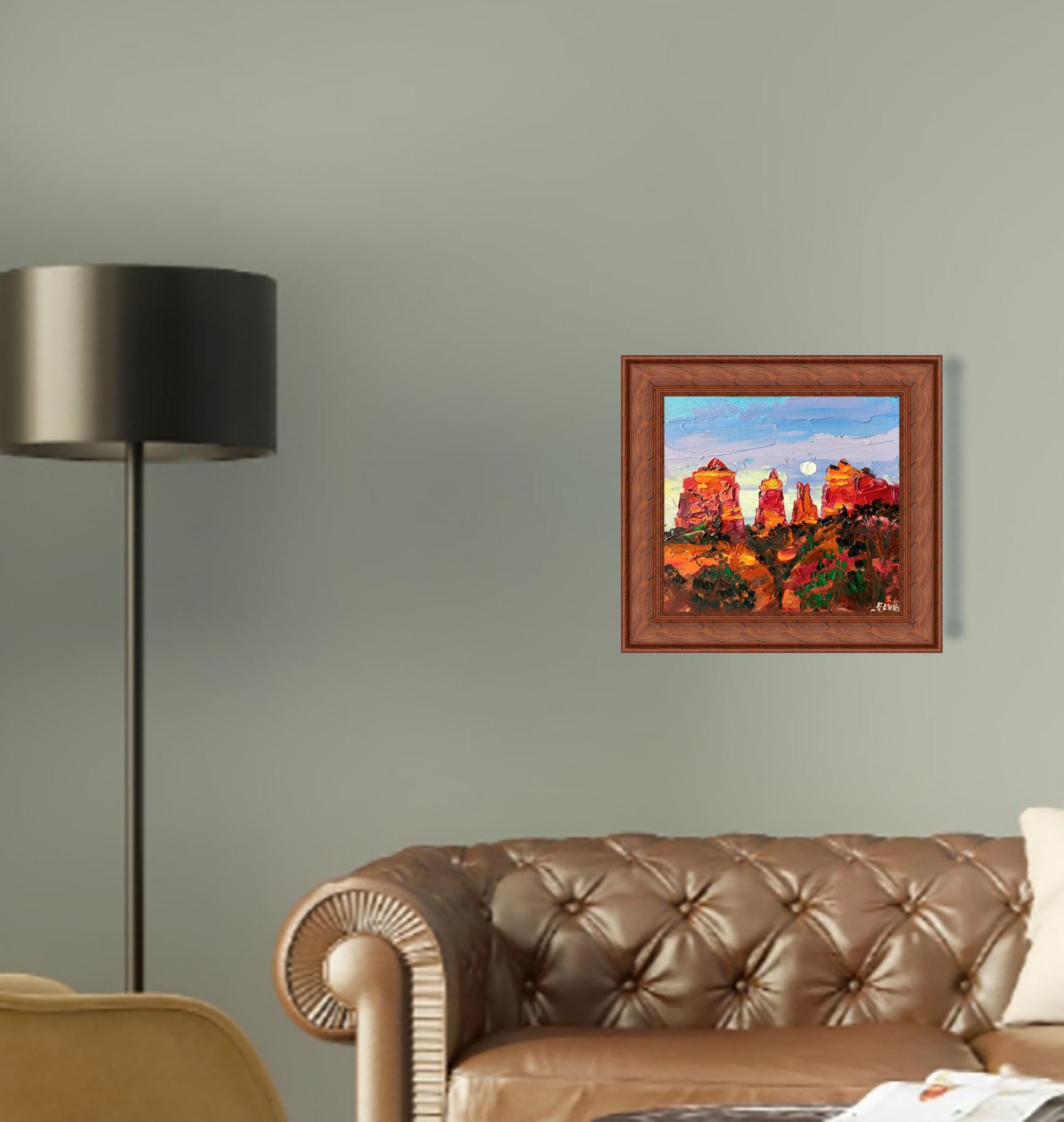 Arizona Desert Painting Original Art Mountain Wall Art Desert Painting ...