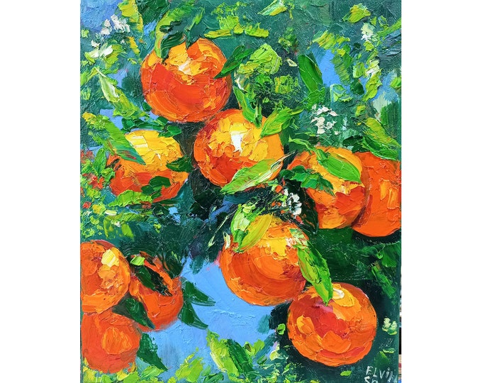 Orange Tree Painting Original Art Canvas Original Painting Florida ...