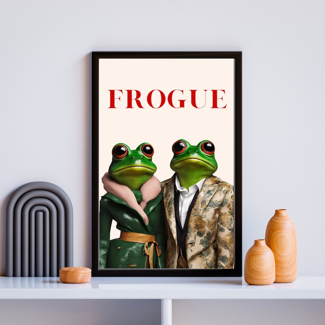 Fashion Frogs Art Poster: Vogue Magazine Cover (digital Printable) - Etsy
