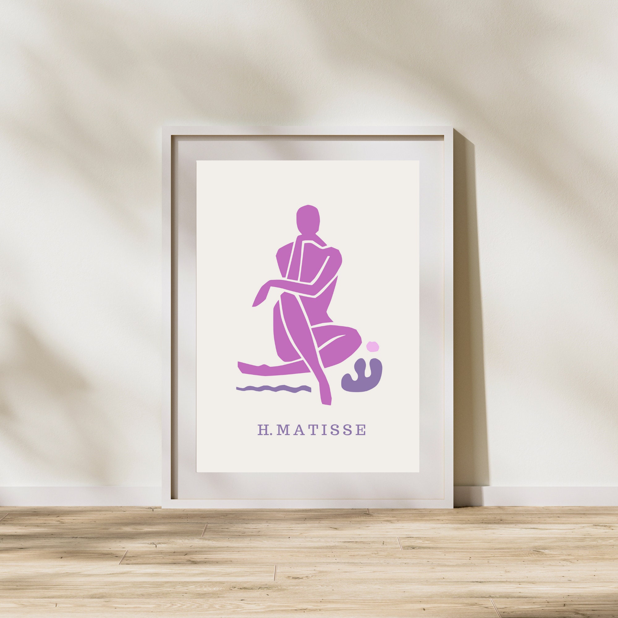 Purple Eclectic Gallery Wall Art Set: Matisse, Picasso Prints (digital ...