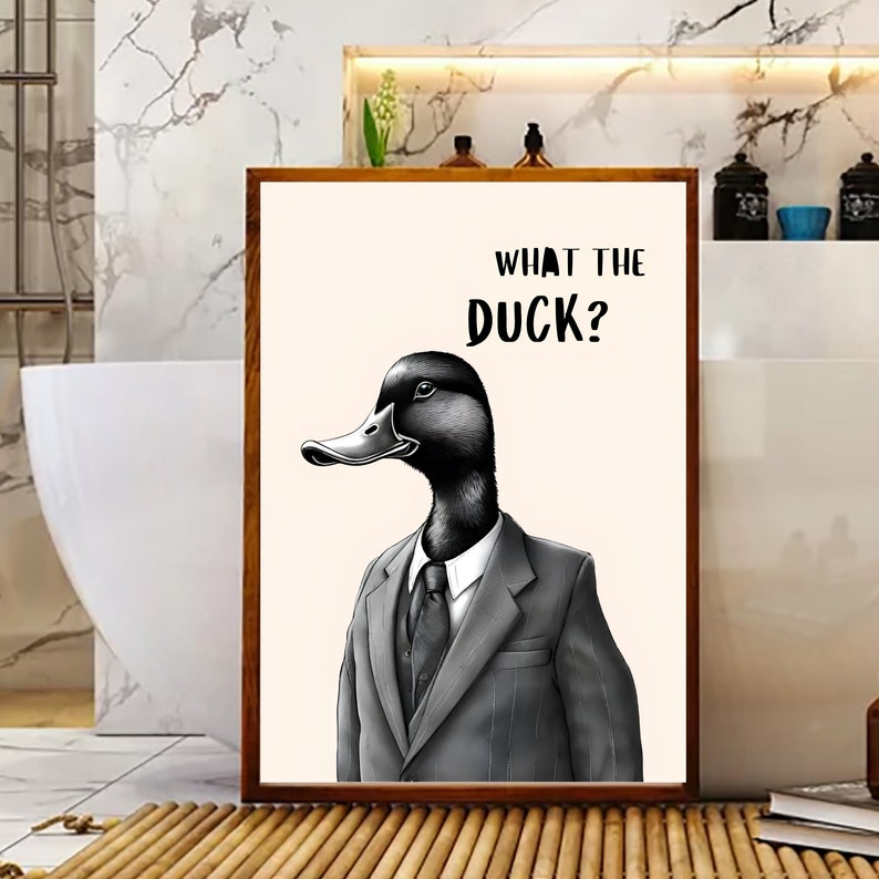What the Duck Poster, Funny Ducks, Digital Printable Ducks, Duck Poster ...