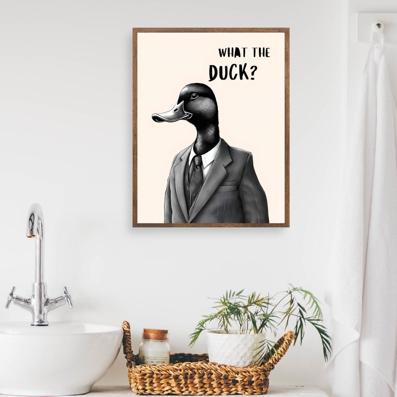 What the Duck Poster, Funny Ducks, Digital Printable Ducks, Duck Poster ...
